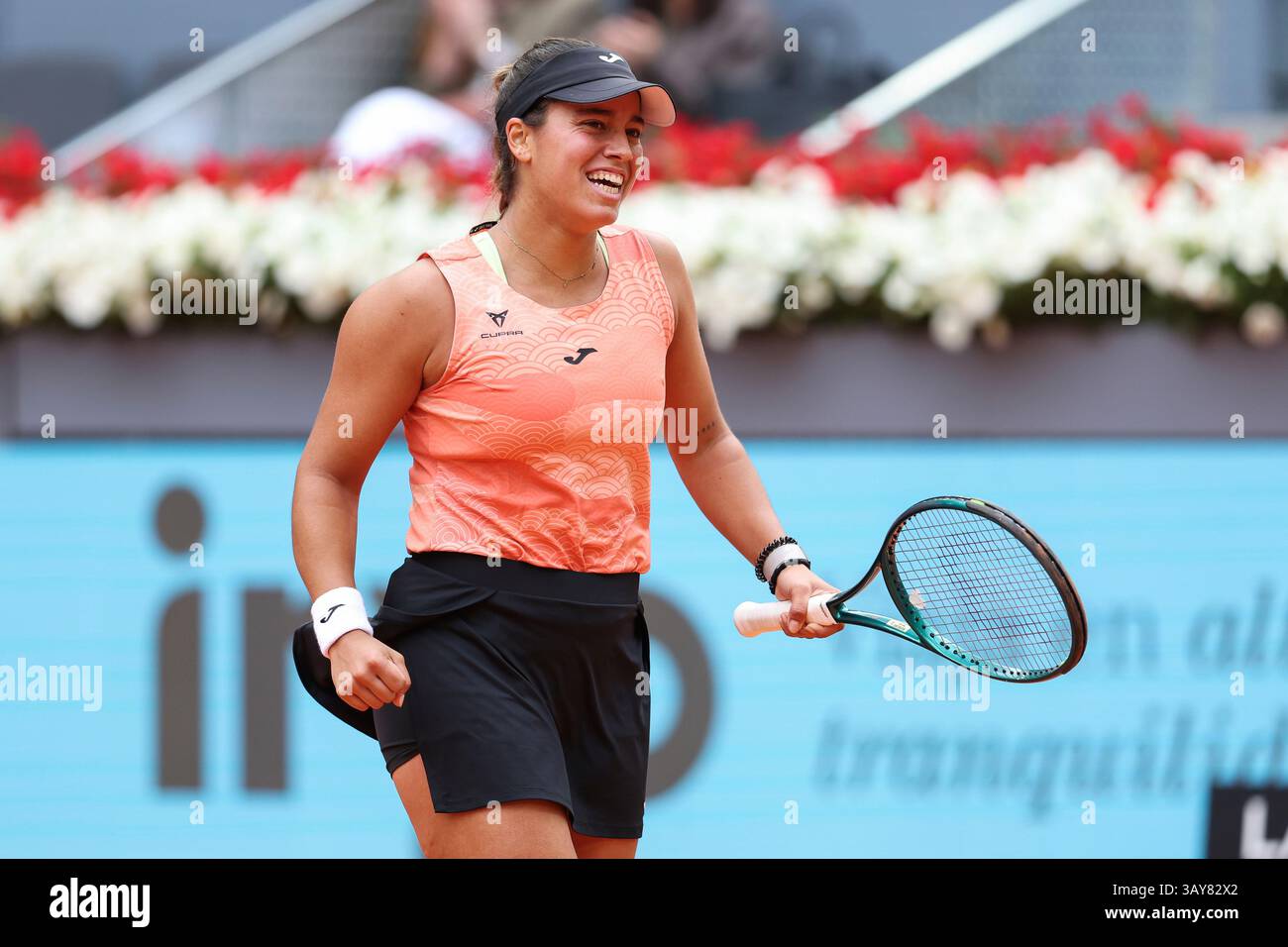 Jessica Bouzas Maneiro of Spain celebrates after winning against Mayar ...
