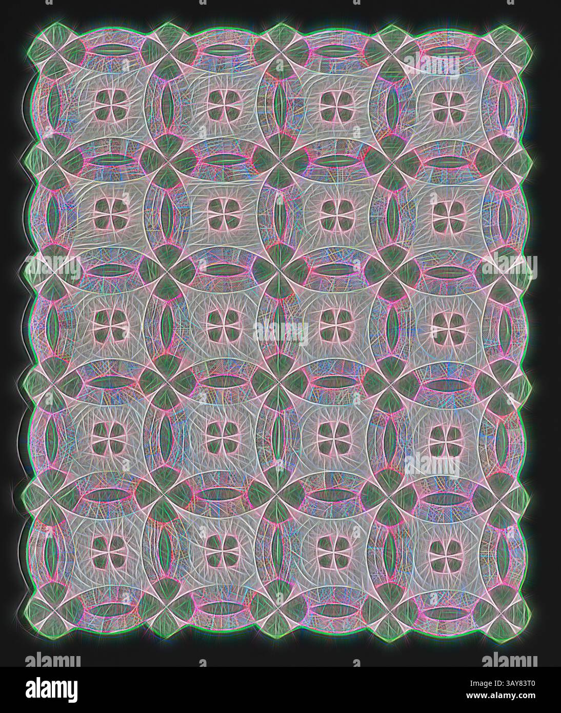 A captivating geometric pattern featuring an intricate arrangement of ...