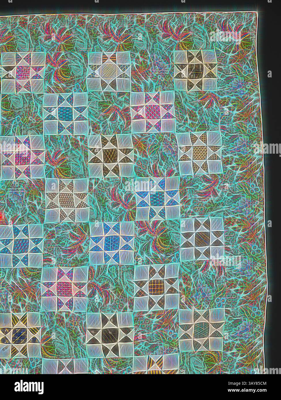 Vibrant patchwork quilt features hi-res stock photography and images ...