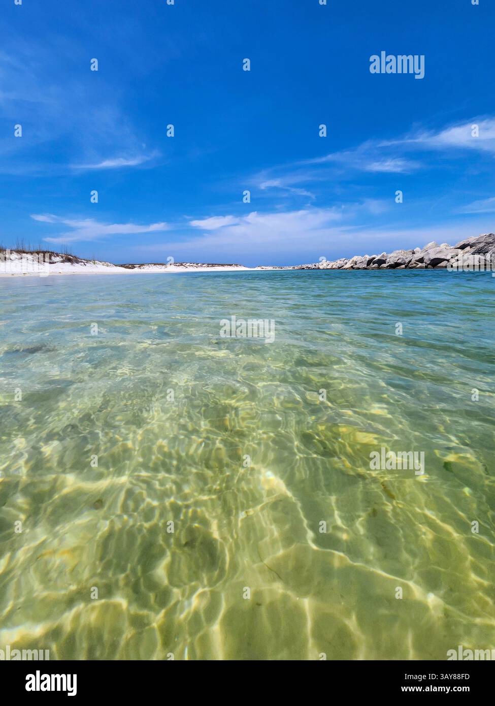 Florida Beach with vivid sky and water Stock Photo - Alamy