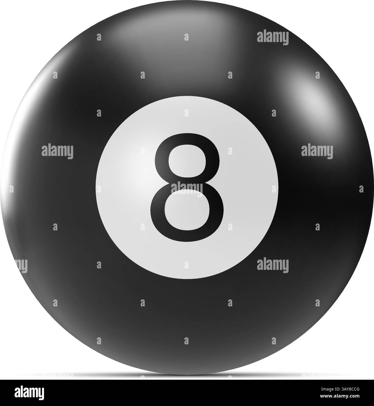 billiards eight ball Isolated. Vector illustration Stock Vector Image ...