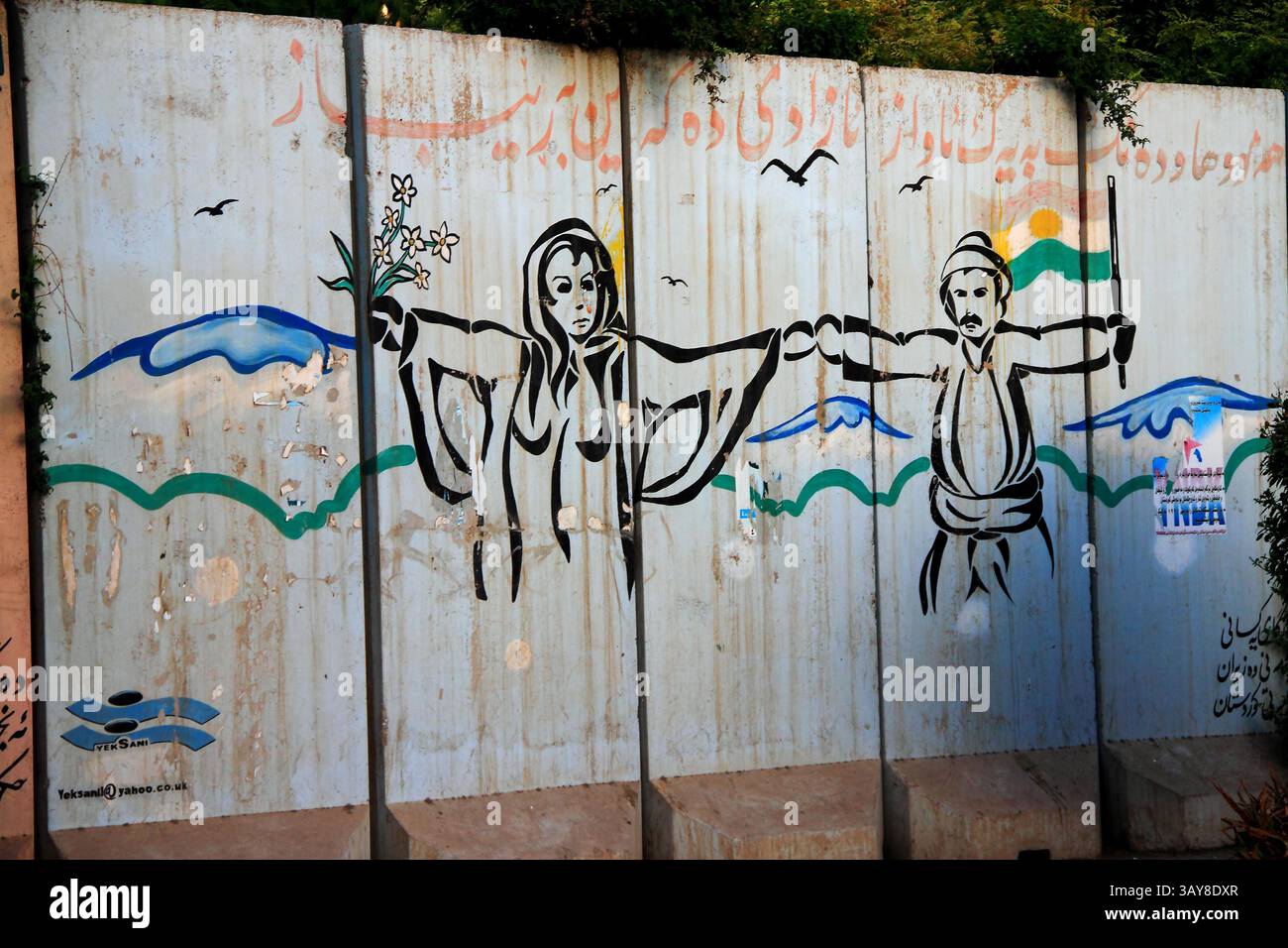 September 10, 2010 - Erbil, Erbil, Iraq - A mural depicting gender ...