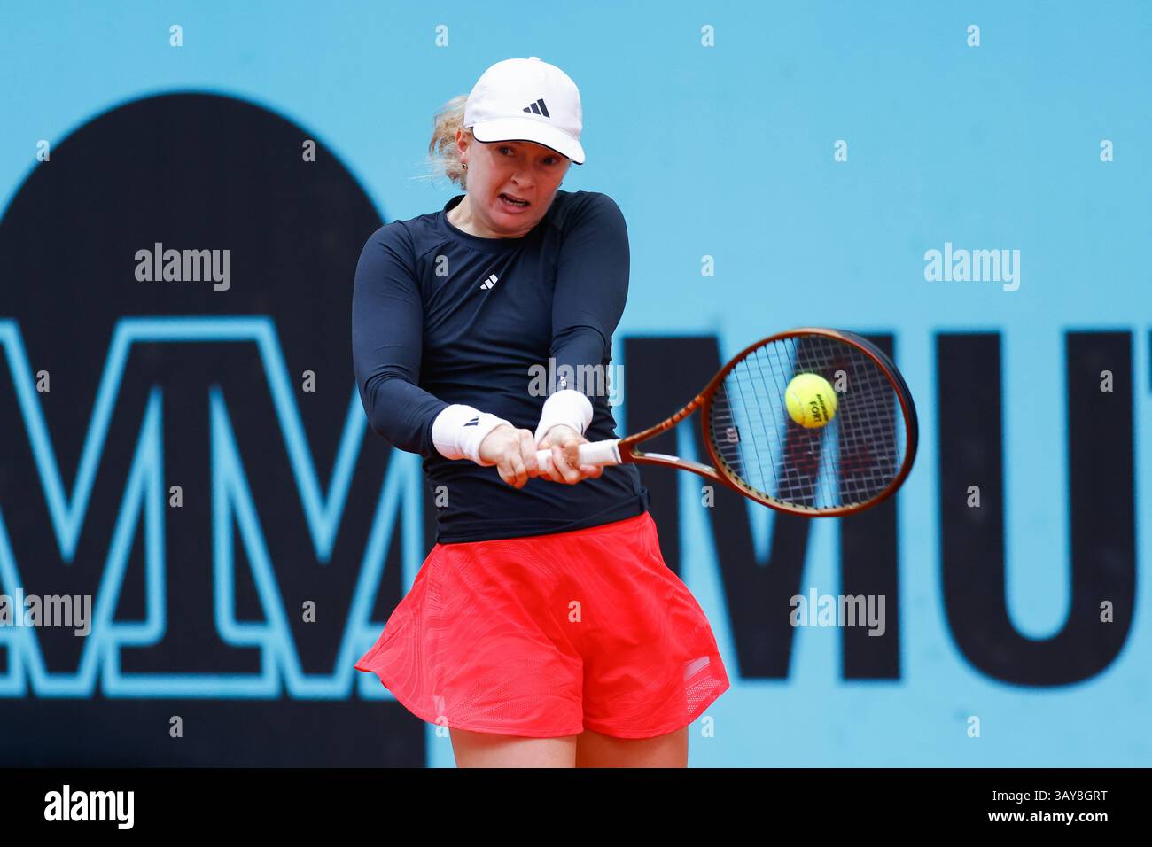 Francesca Jones of the United Kingdom in action against Cristina Bucsa ...