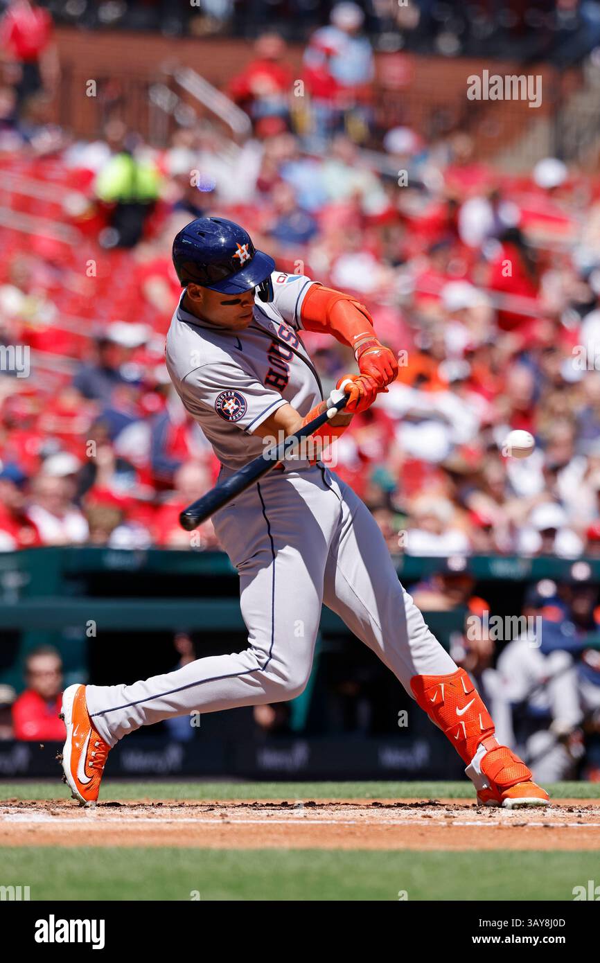 ST. LOUIS, MO - APRIL 16: Houston Astros outfielder Cam Smith (11) bats ...