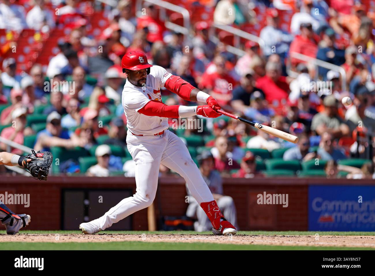 ST. LOUIS, MO - APRIL 16: St. Louis Cardinals outfielder Jordan Walker ...