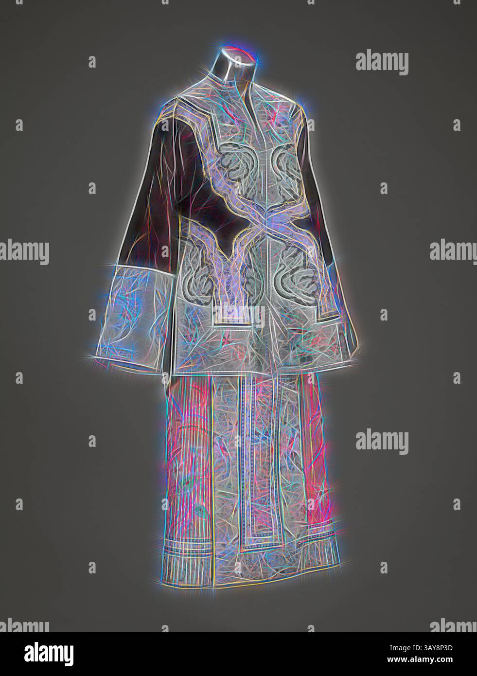 A beautifully crafted traditional ensemble featuring intricate patterns ...