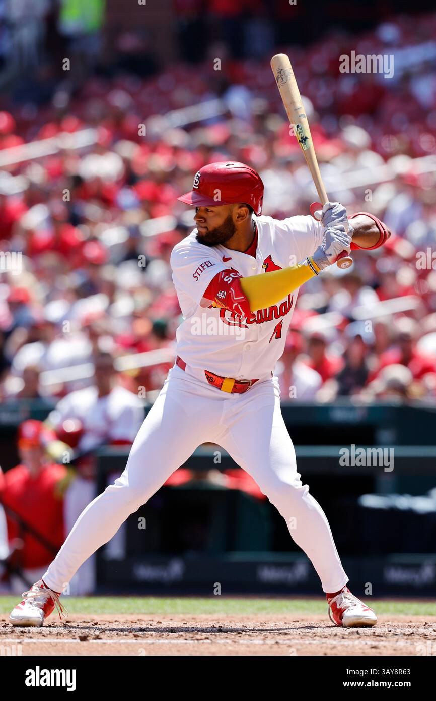 ST. LOUIS, MO - APRIL 16: St. Louis Cardinals outfielder Victor Scott ...