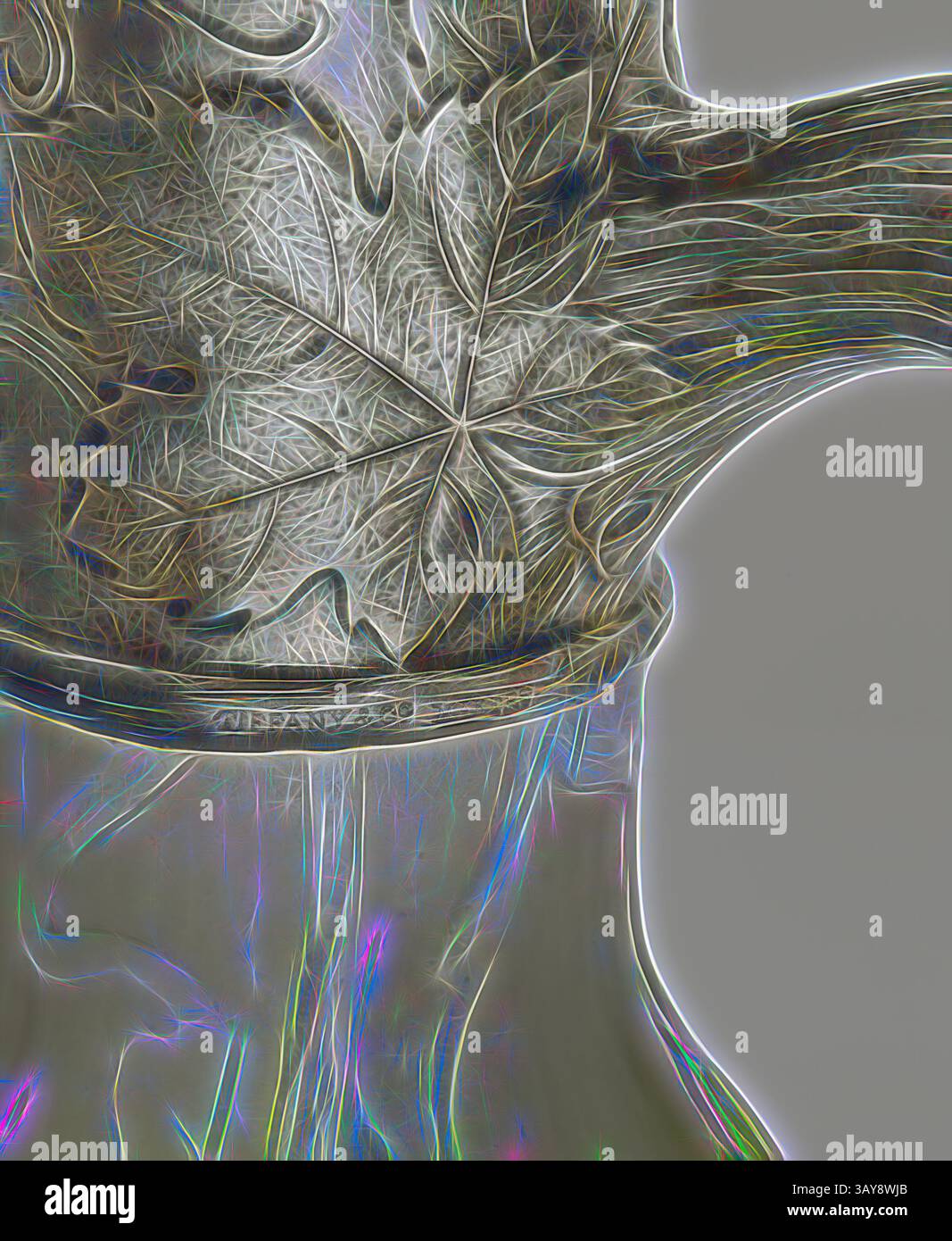 A beautifully detailed close-up of a decorative jug featuring an ...