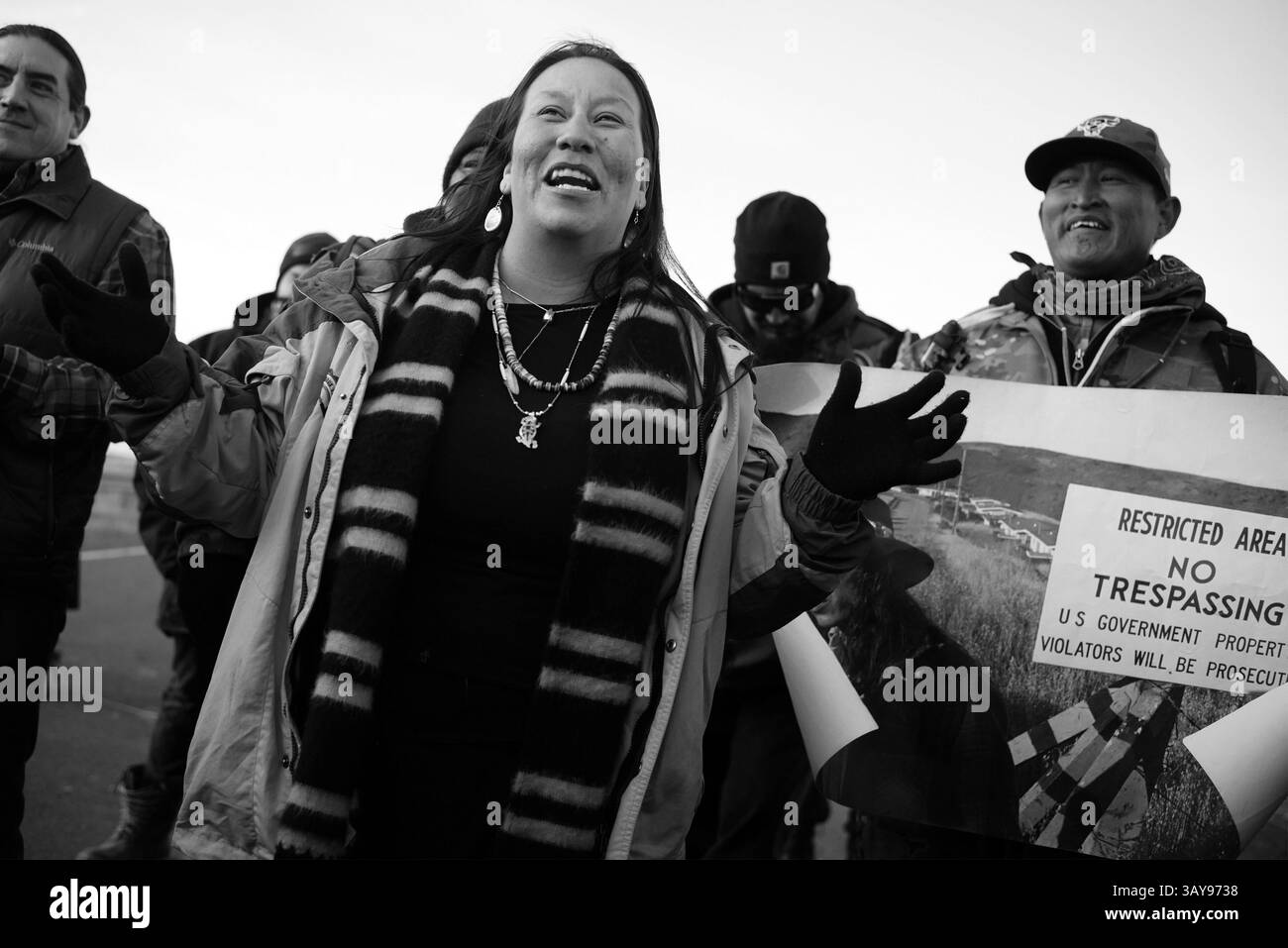 Standing rock protest dakota Black and White Stock Photos & Images - Alamy
