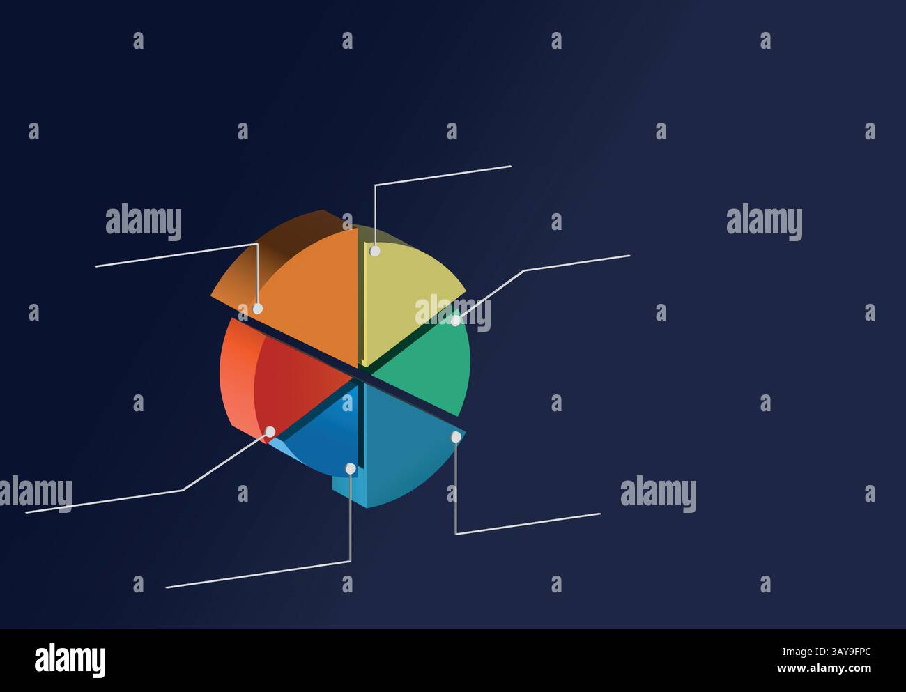 Workplace productivity and finance-oriented pie chart detailing ...