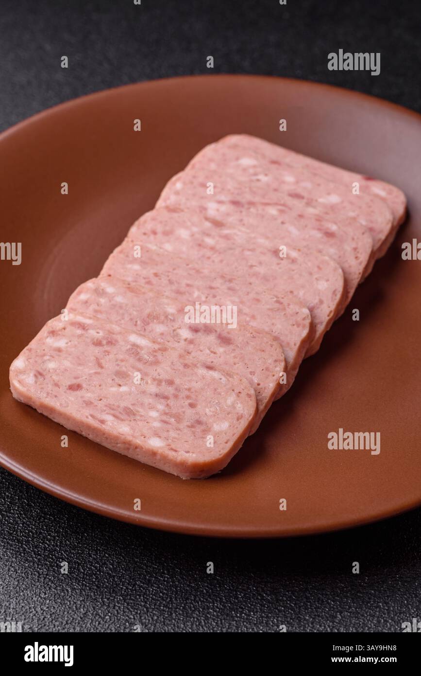 Canned ham meat pork spices hi-res stock photography and images - Alamy