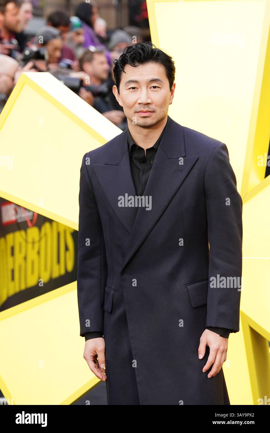Simu Liu arriving for the European premiere of Thunderbolts at ...
