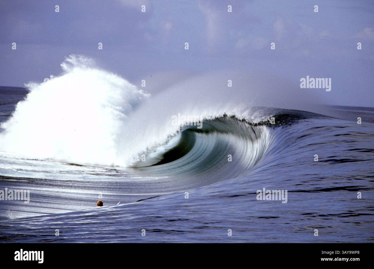 May 27, 2003; Teahupoo, Tahiti; Giant wave, ocean, break, barrel, set ...