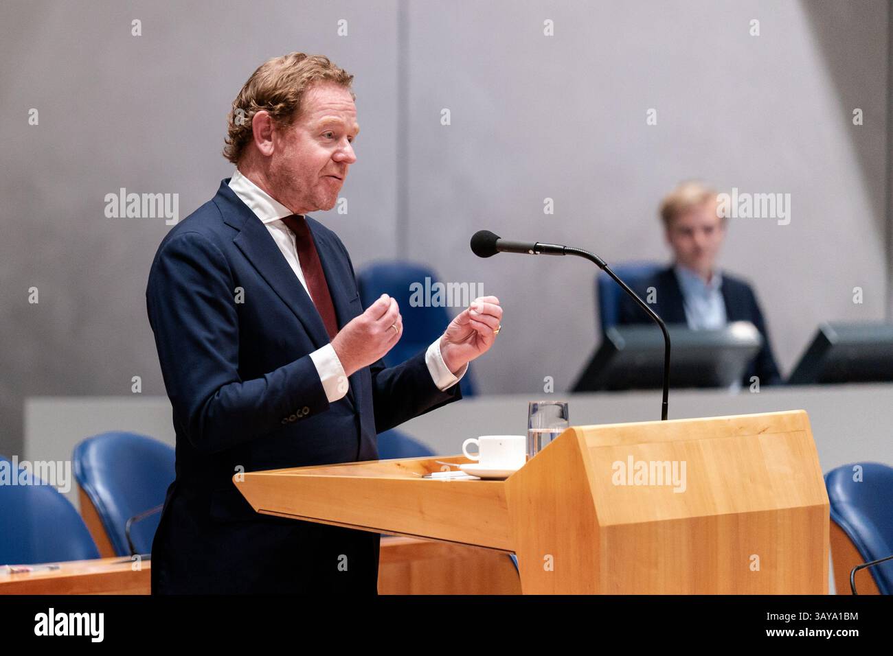 DEN HAAG, NETHERLANDS - APRIL 22: Minister David van Weel during the ...