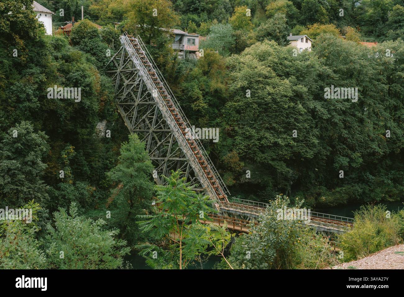 Replica of the WWII railway bridge near Jablanica Museum, destroyed in ...