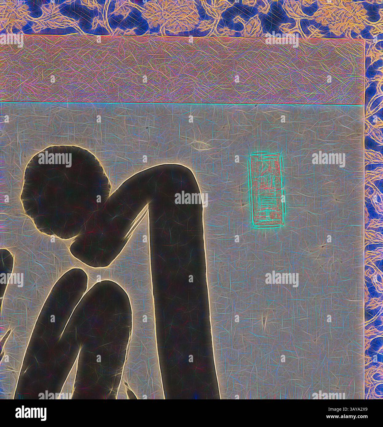 A stylized depiction featuring abstract figures intertwined with ...