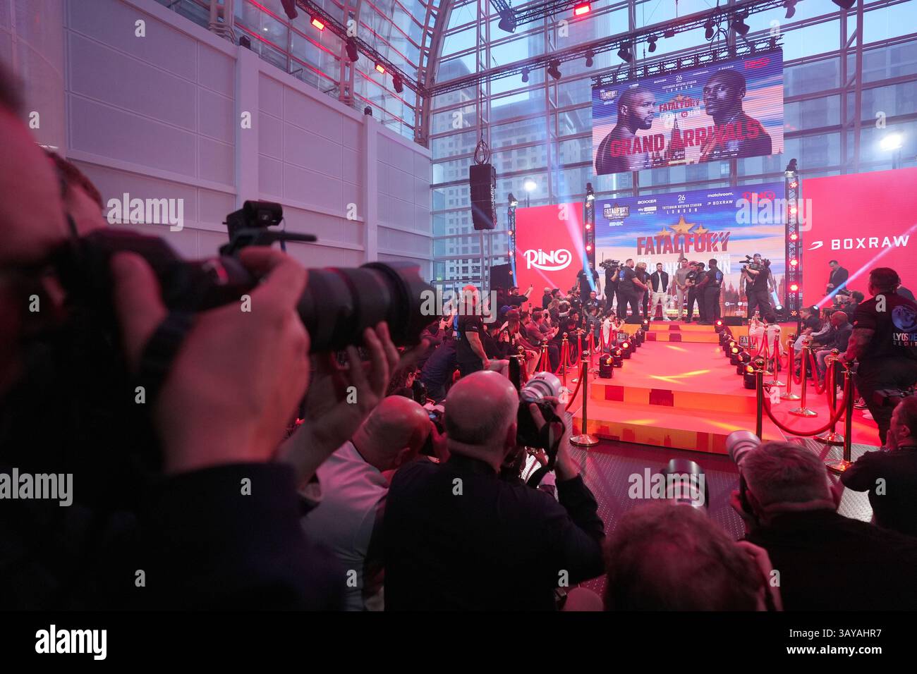 Conor Benn and Chris Eubank face off during the grand arrivals at The ...