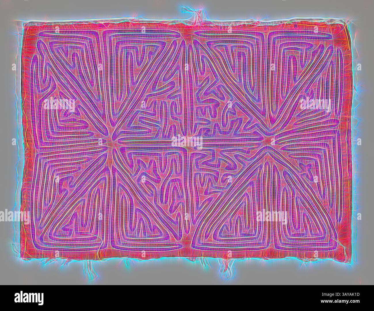 An intricate, abstract pattern featuring interwoven lines and geometric ...