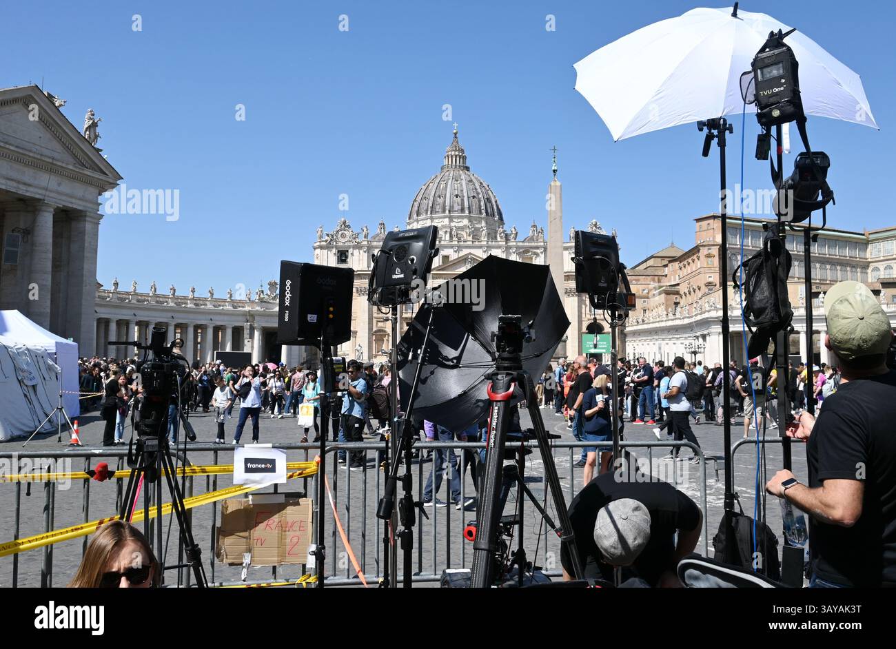 A shot taken in Saint Peter Square, Rome, Italy, April 22 2025. From ...