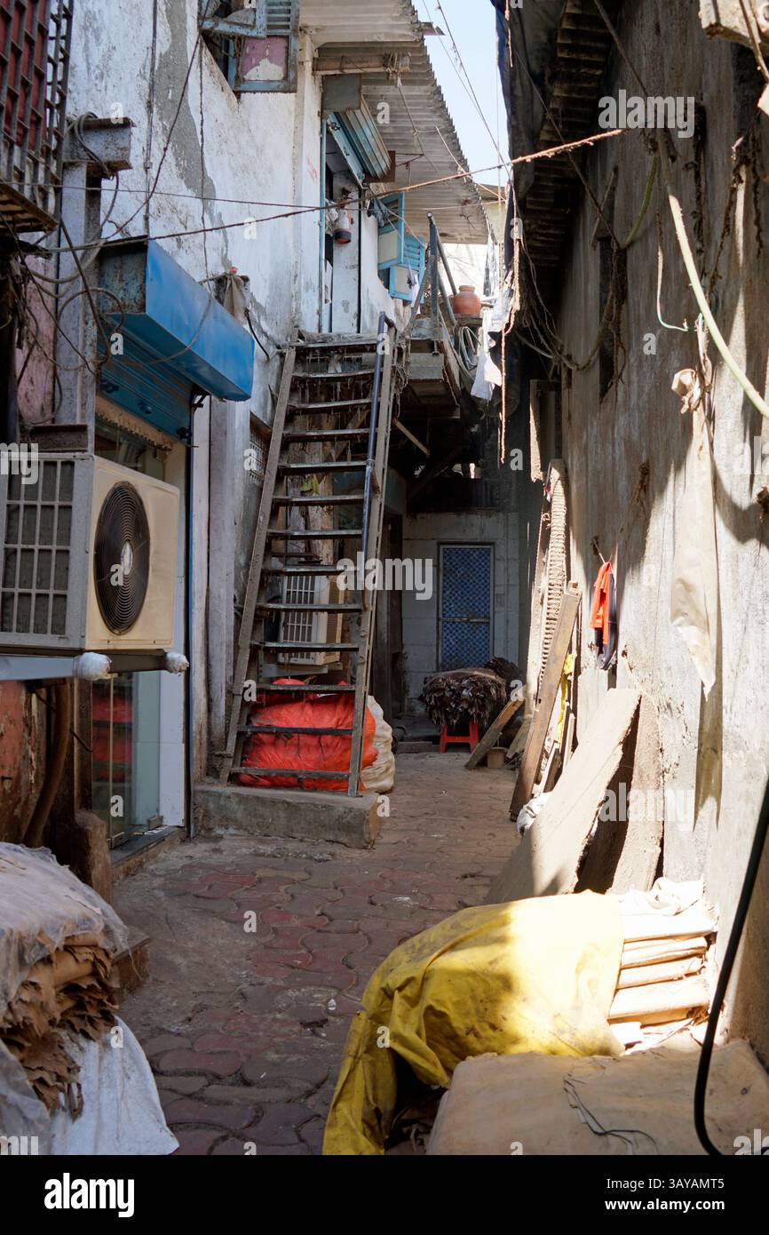 leather production at the dharavi slum in mumbai in india Stock Photo ...