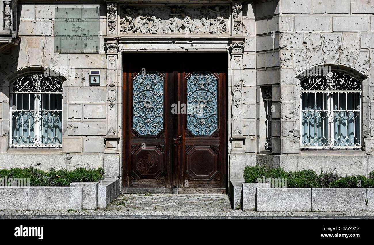 Berlin, Germany. 22nd Apr, 2025. Many bullet holes from the Second ...
