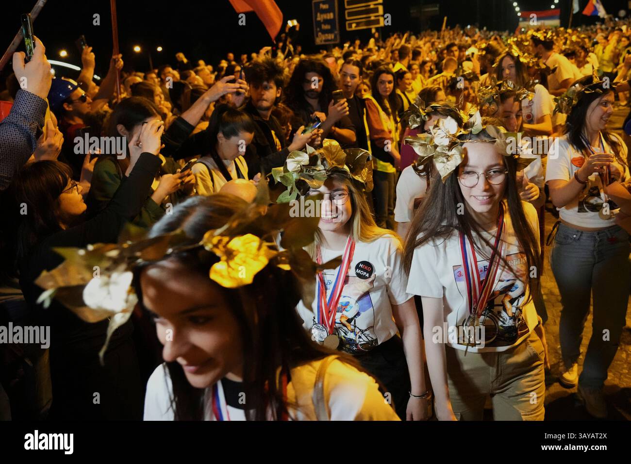 People welcome 80 Serbian university students who cycled more than ...
