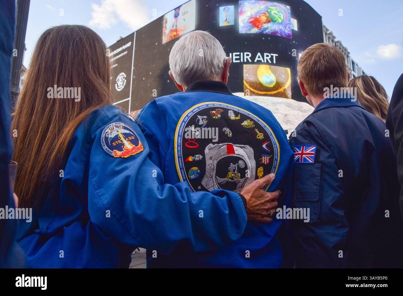 London, England, UK. 22nd Apr, 2025. L-R: Astronauts NICOLE STOTT ...