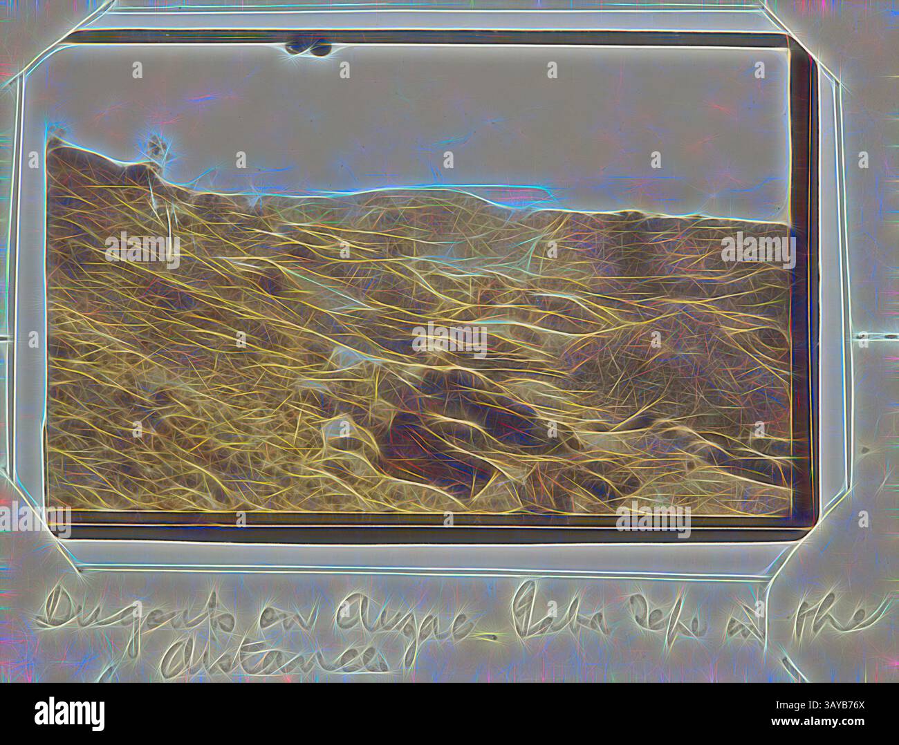 A textured landscape featuring rolling hills and rugged terrain ...