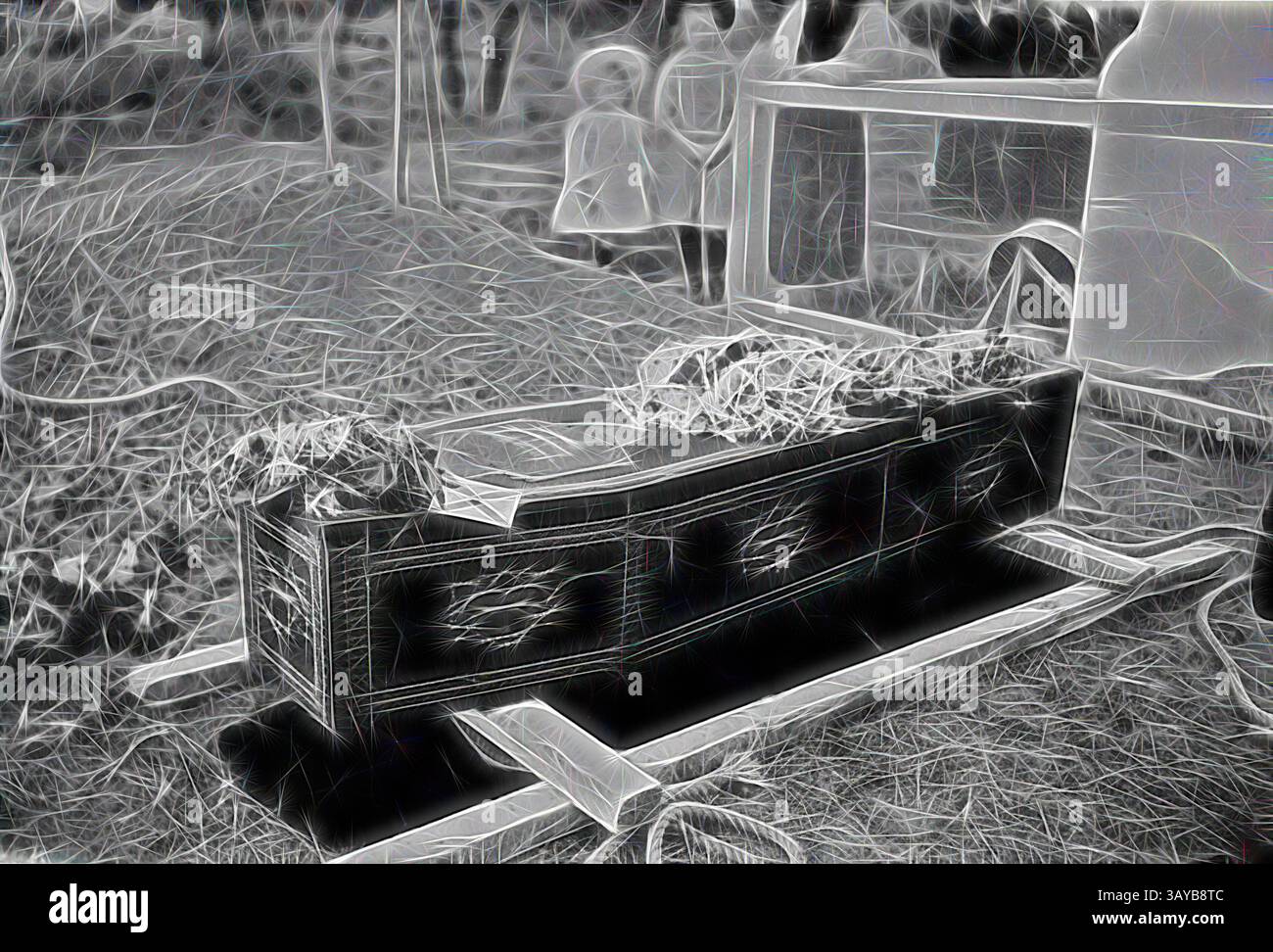 Negative coffin in cemetery hi-res stock photography and images - Alamy