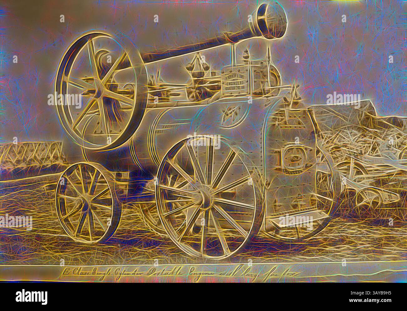 A vintage steam engine is prominently displayed, showcasing its ...