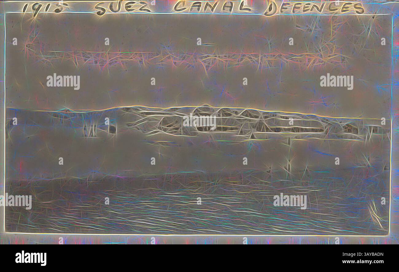 A historical depiction of the Suez Canal, highlighting its defense ...