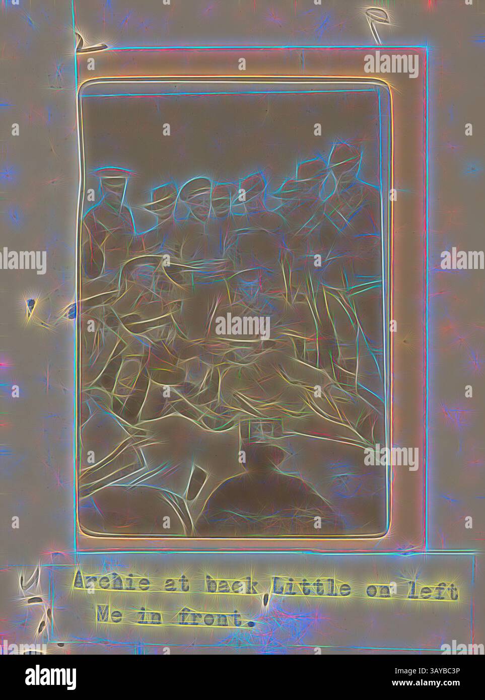 A group of individuals gathers around a central figure, captured in a ...