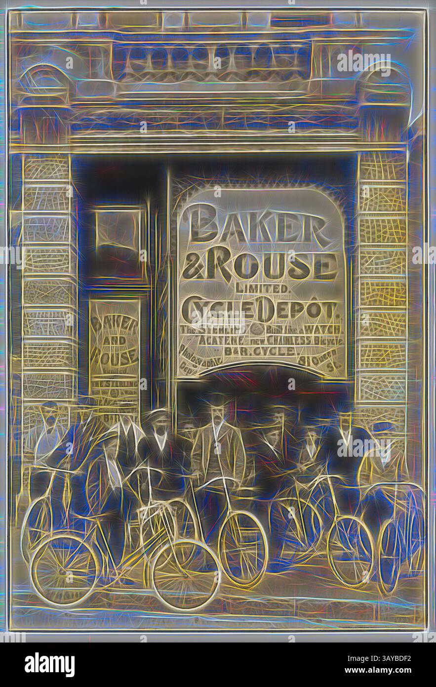 A nostalgic storefront displays the name "Baker & Rouse Limited" along ...