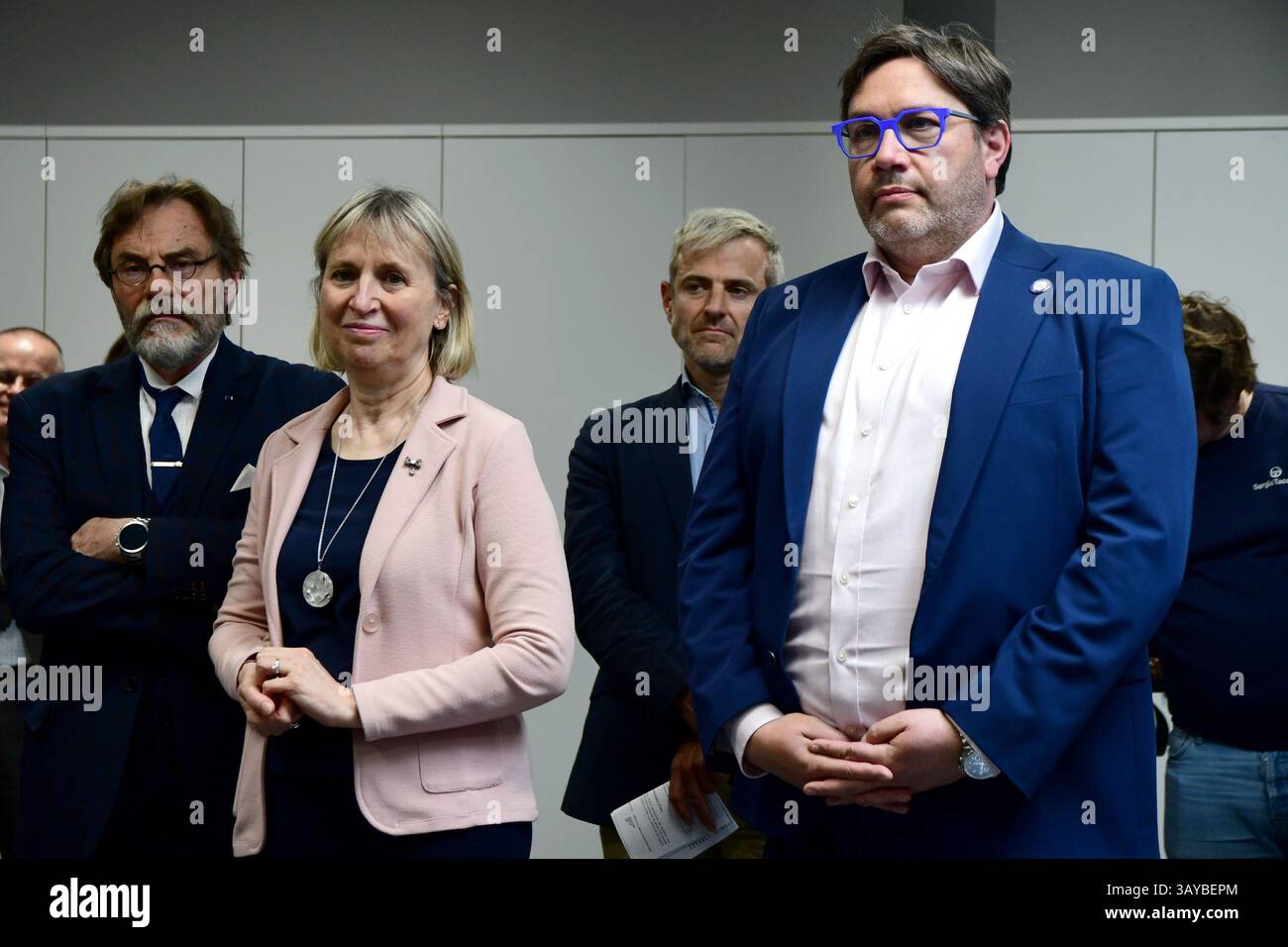 Saint Alban De Roche, France. 22nd Apr, 2025. Fabienne Buccio, Prefect ...