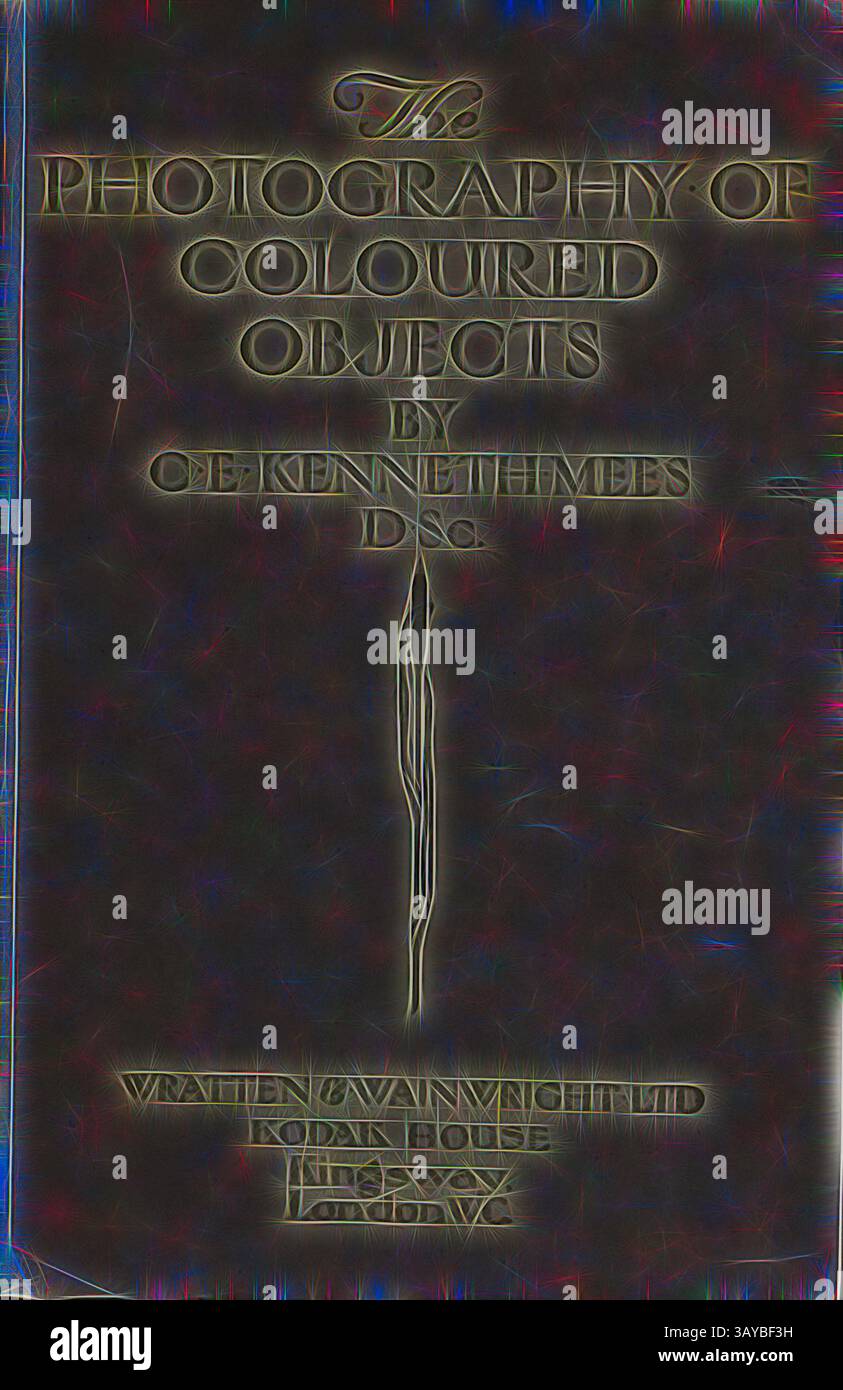 A title page for a work focused on the photography of colored objects ...