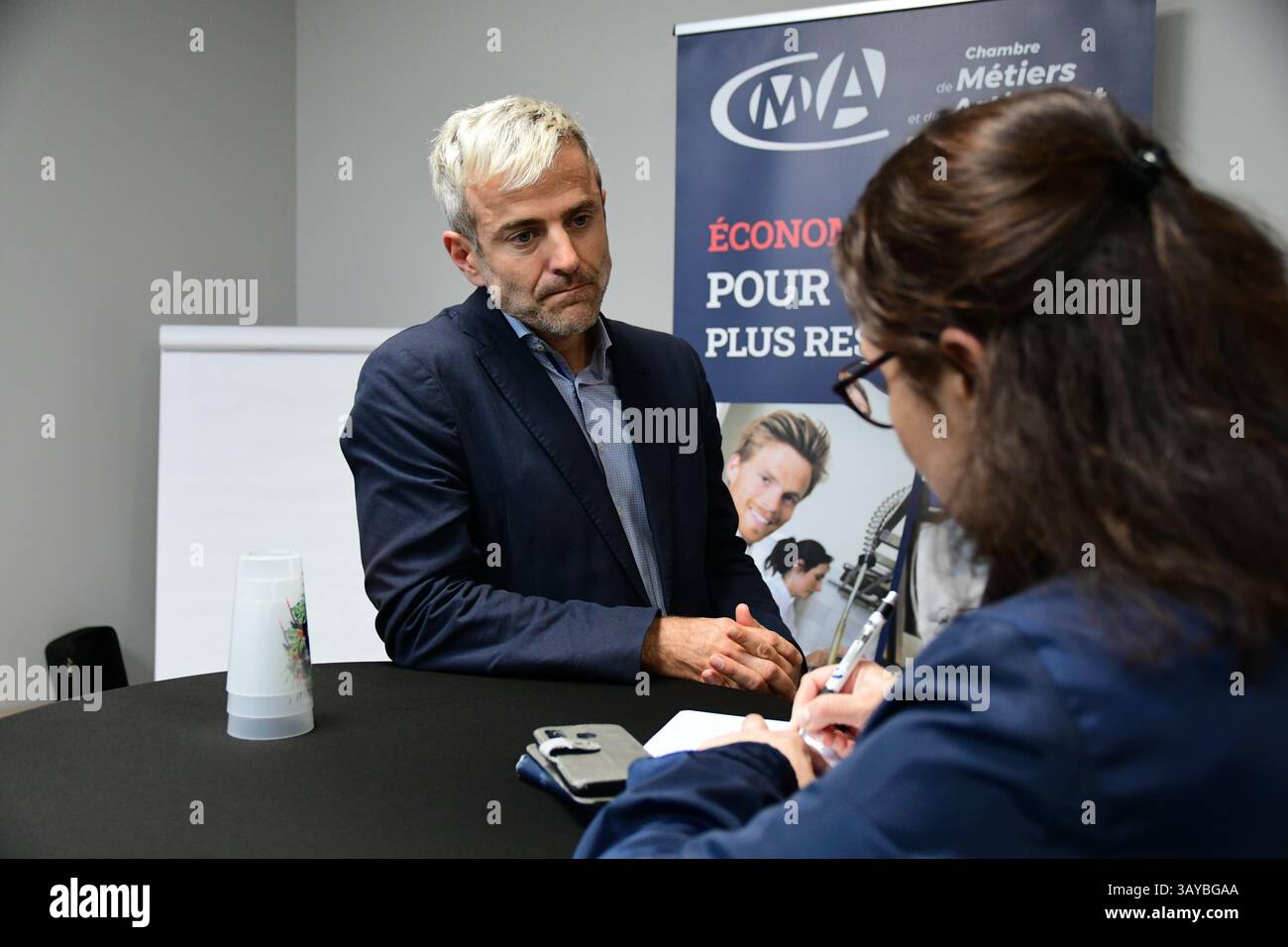 Saint Alban De Roche, France. 22nd Apr, 2025. Nicolas Alban, Regional ...