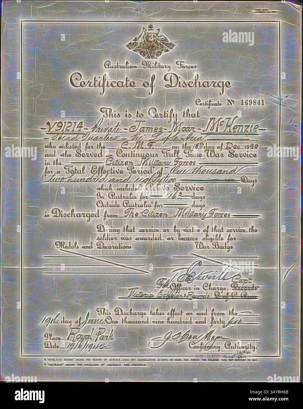 Military discharge certificate detailing hi-res stock photography and ...