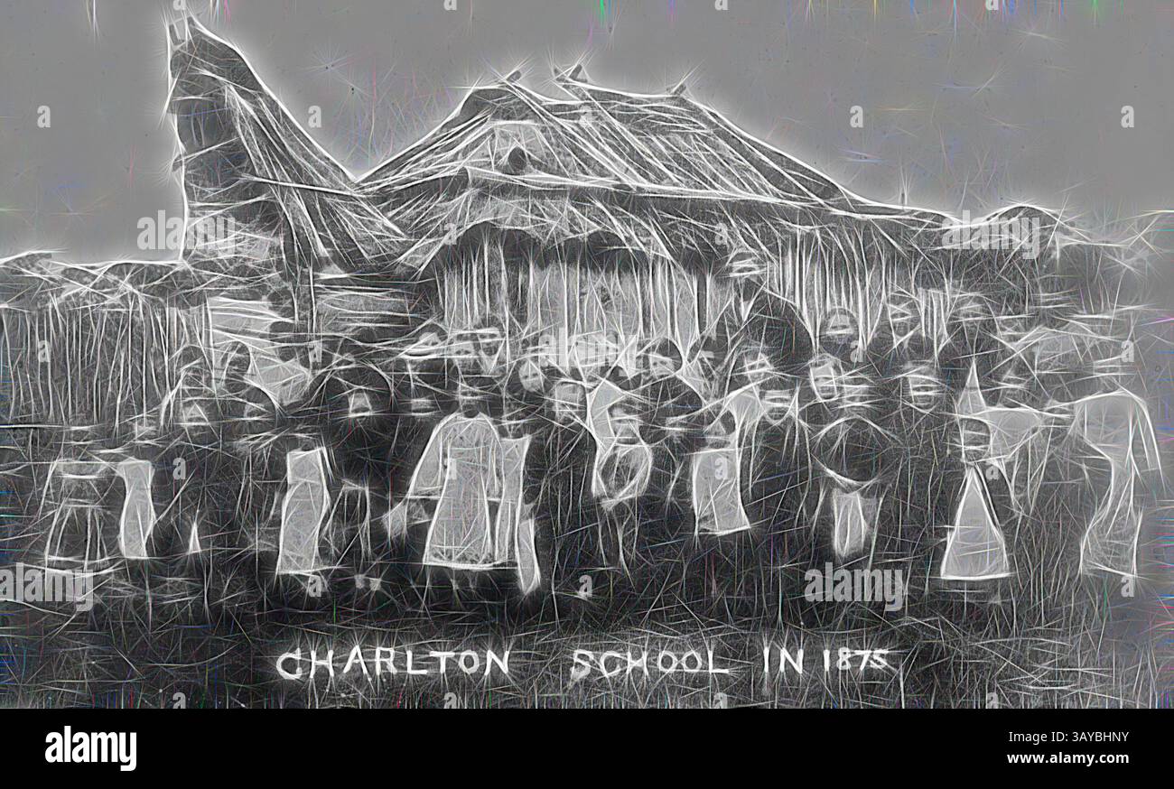 A historic gathering of students and staff stands in front of the ...