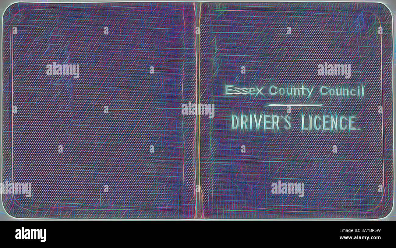An open driver's license displaying the text "Essex County Council ...