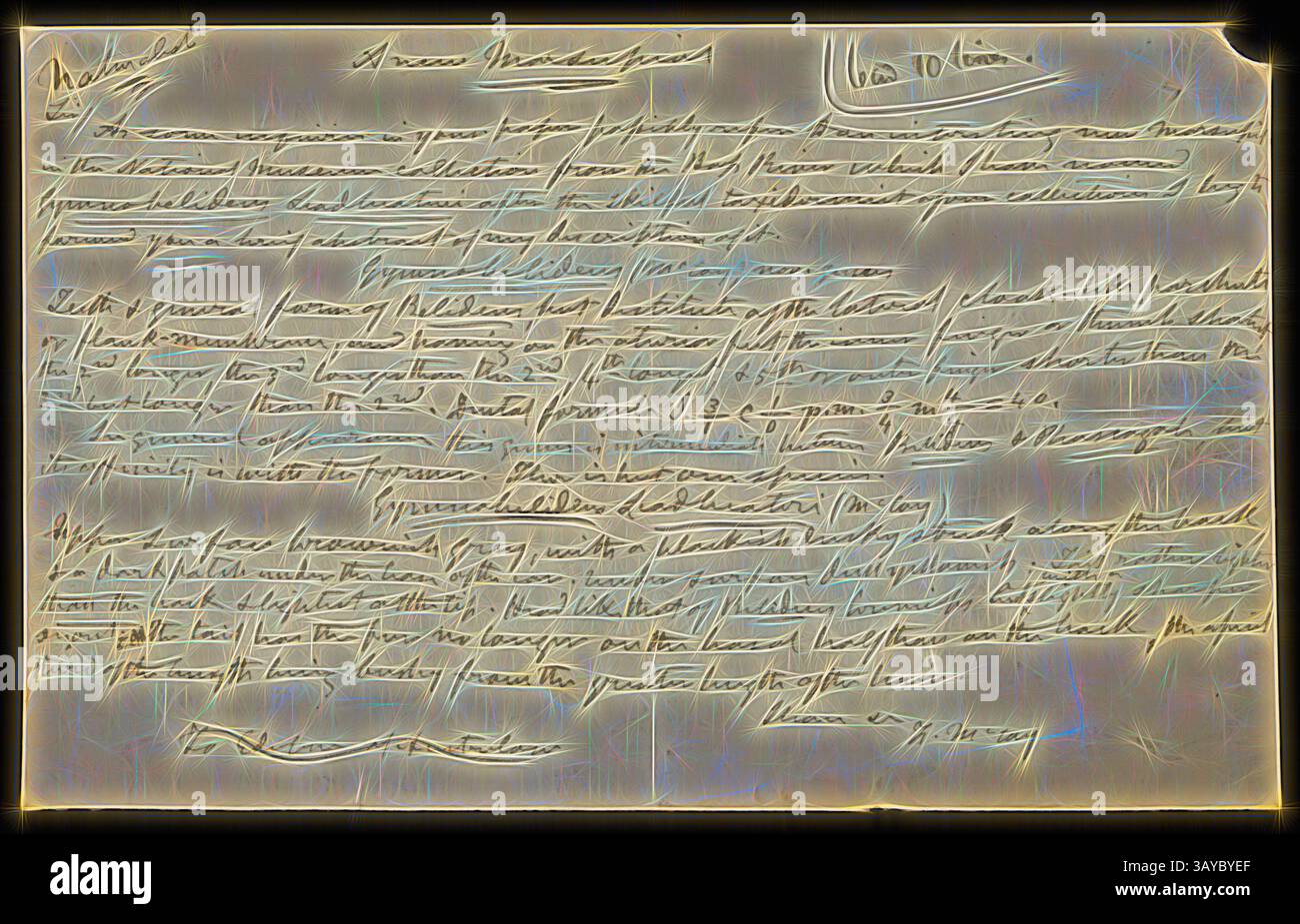 An ornate handwritten document featuring flowing, cursive script filled ...