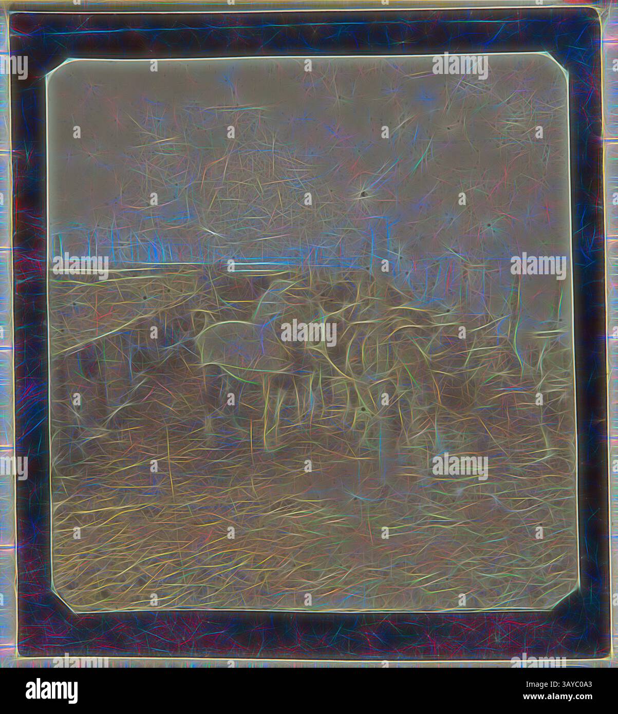 A serene landscape featuring undulating hills and a group of gently ...