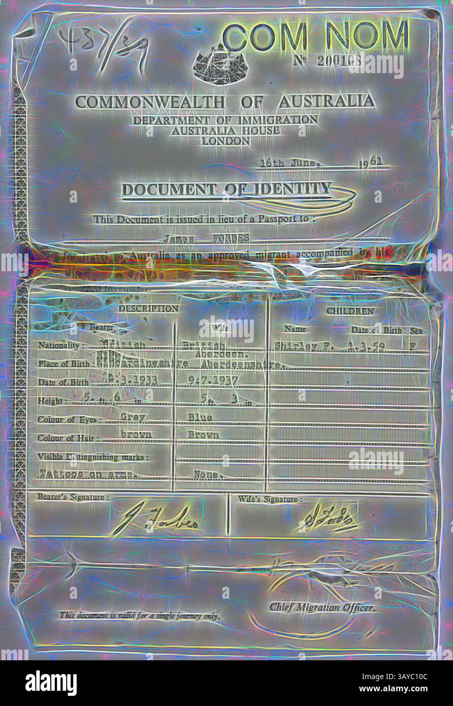A document of identity issued by the Commonwealth of Australia ...