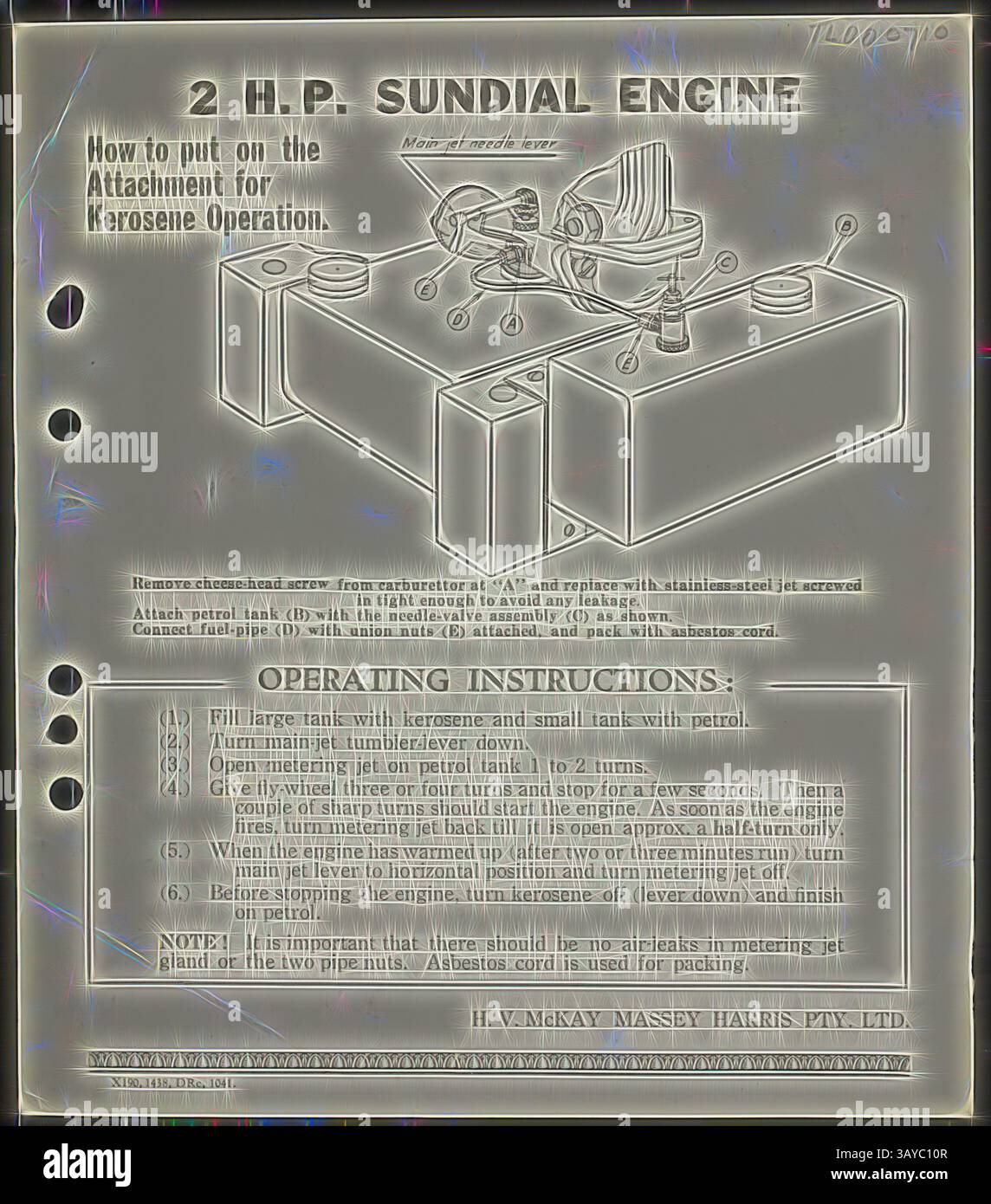 An instructional guide detailing the setup and operation of a 2 H.P ...