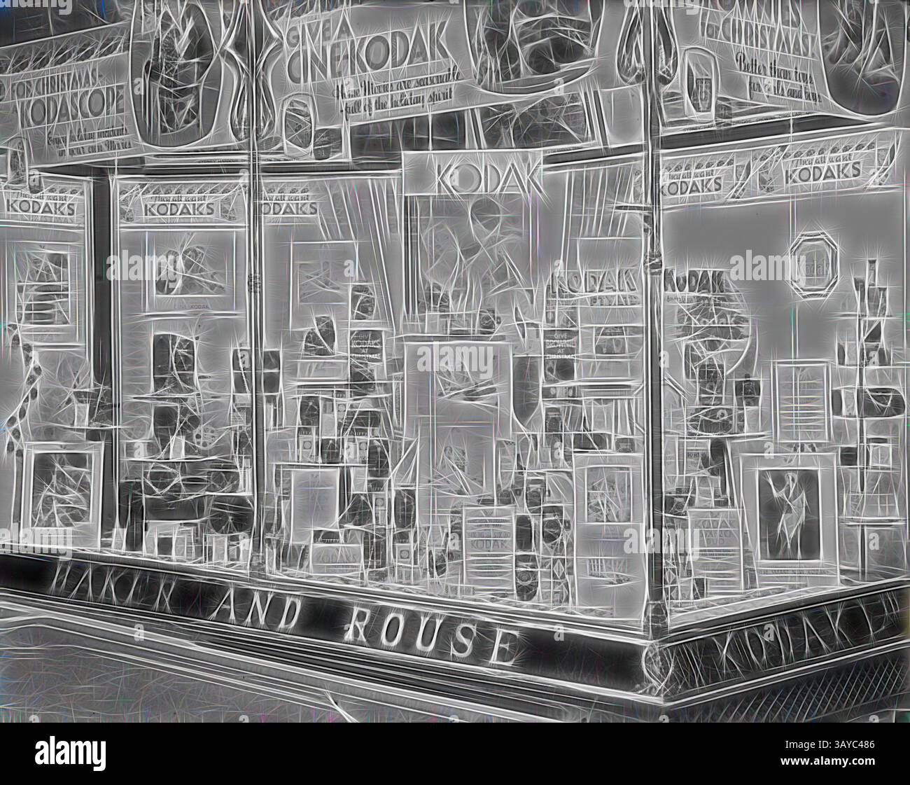 Festive storefront display showcases hi-res stock photography and ...