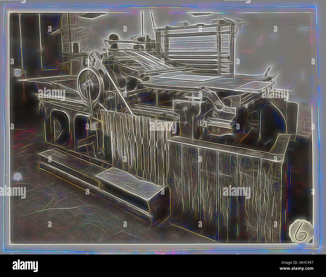 Vintage printing press showcases intricate machinery hi-res stock ...
