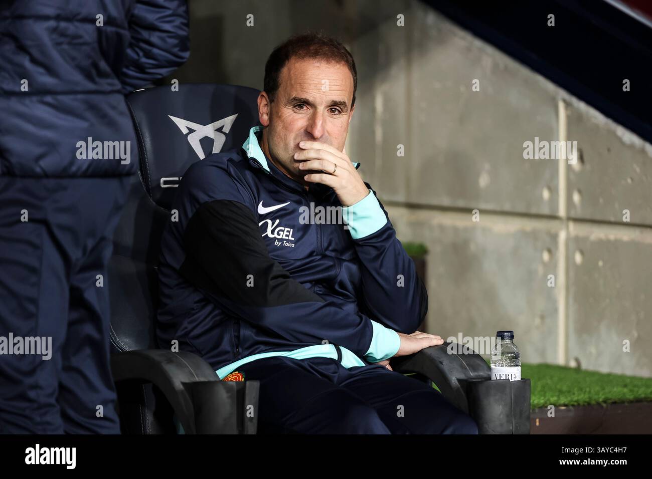 Jagoba Arrasate, head coach of RCD Mallorca looks on during the Spanish ...