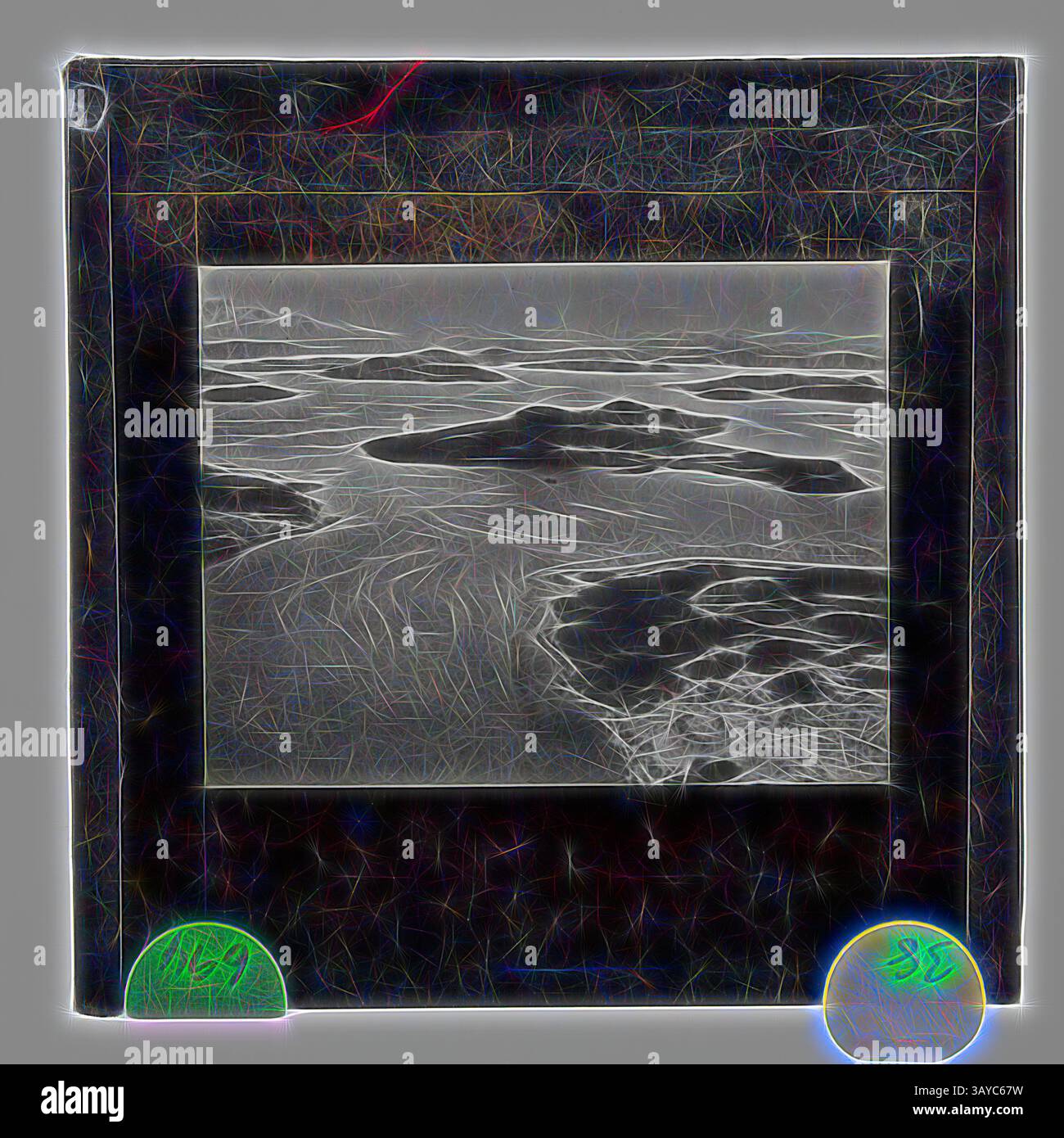 A serene landscape featuring gentle waves lapping against sandy ...