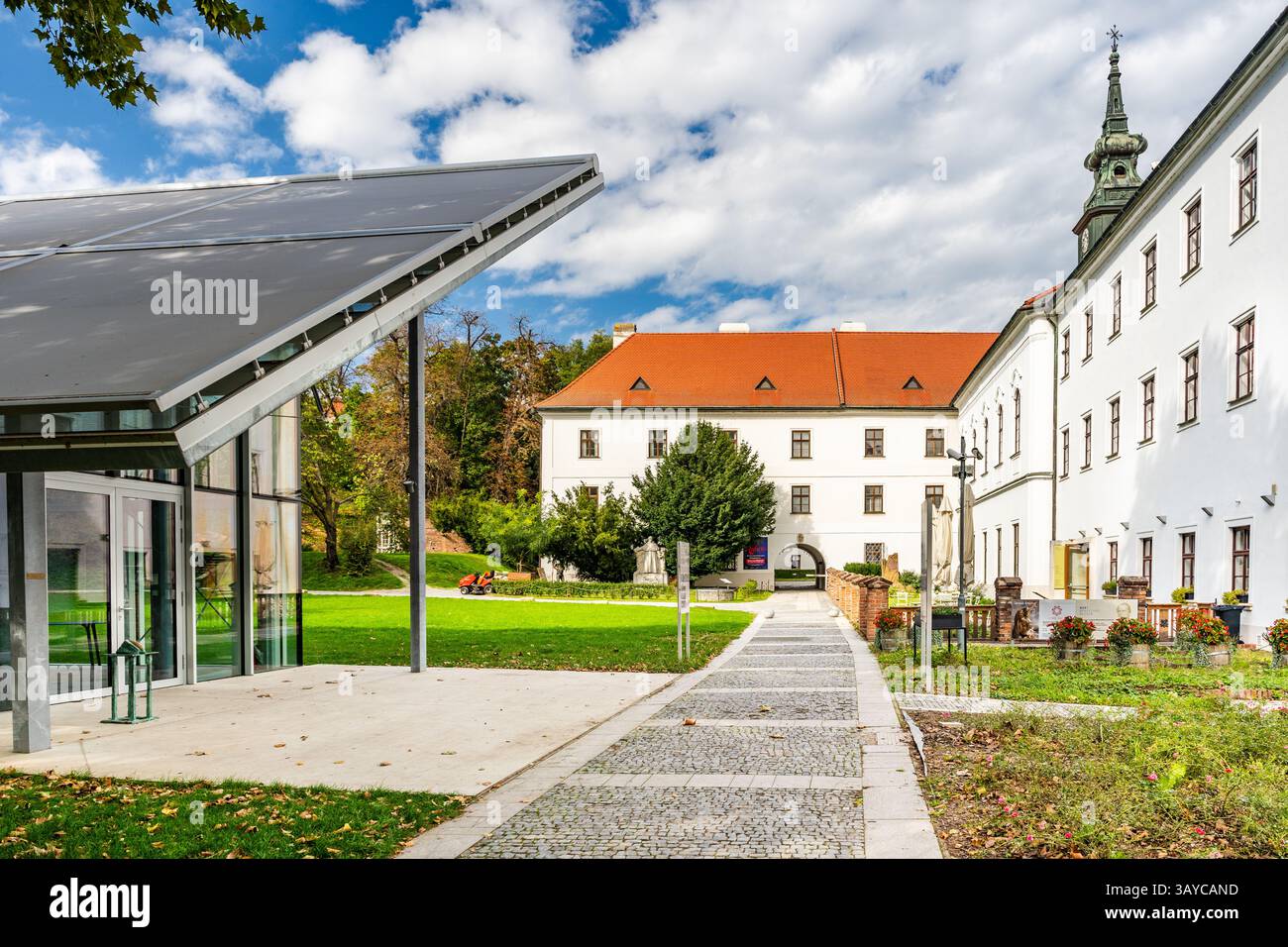 Garden outside the Mendel Museum at St. Thomas Abbey, where Gregor ...
