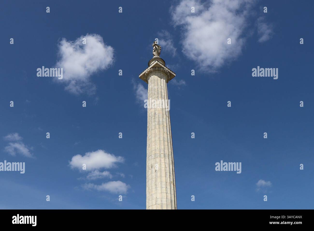 Louis XVI Column, a column topped with a statue of King Louis XVI ...