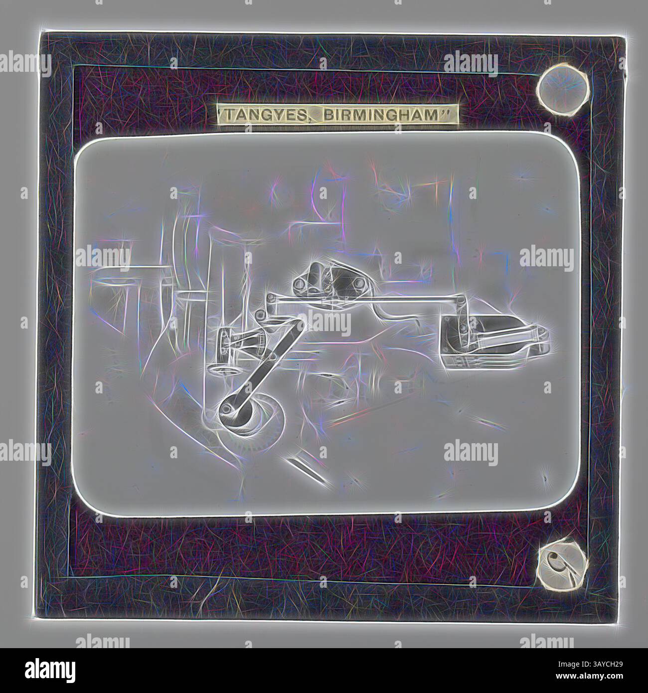 A vintage scene showcasing a classic vehicle with intricate detailing ...